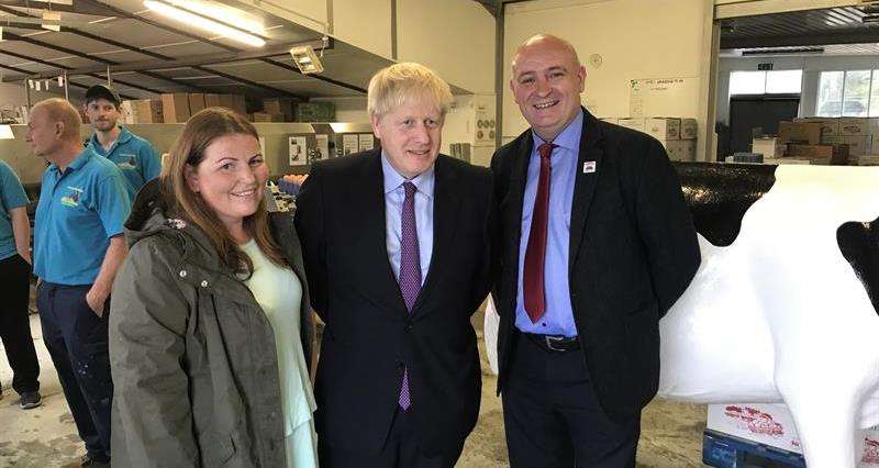 Boris Johnson grapples with chickens at Welsh farm - Poultry News